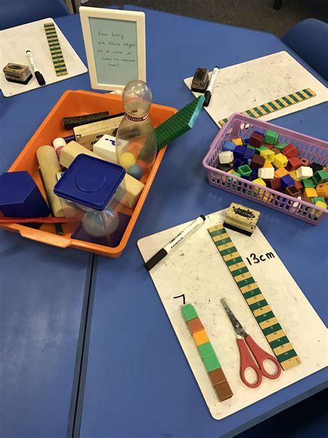 Measuring Objects In Reception Using Cubes Or A Ruler Measurement Activities Measuring