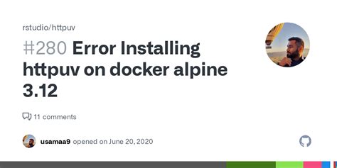 Error Installing Httpuv On Docker Alpine Issue Rstudio Httpuv Github