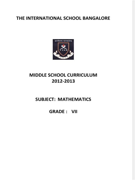 Dokumen Tips Grade 7 Igcse Maths Syllabuspdf Pdf Mathematics Equations