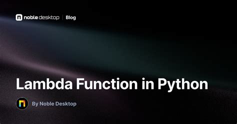 Lambda Function In Python Step By Step Python Programming Tutorial