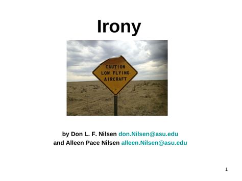 Pdf Irony And Paradox