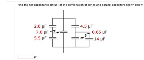 Solved Find the net capacitance in µF of the combination Chegg
