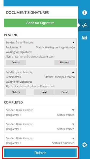 View The Status Of Docusign Signatures In The Web Viewer