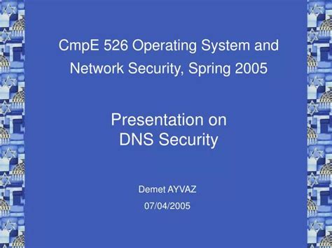 Ppt Cmpe 526 Operating System And Network Security Spring 2005