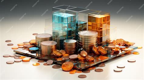 Premium Photo Money And Graph Icon Octane Rendered Style