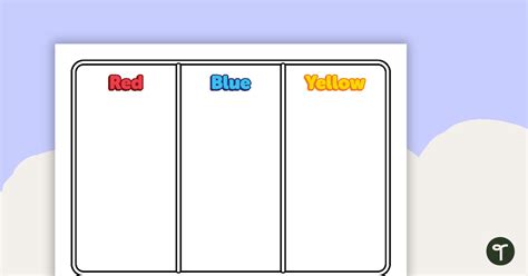 Colour Sorting Activity Teach Starter