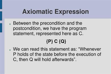 Ppt Axiomatic Semantics Powerpoint Presentation Free Download Id381234