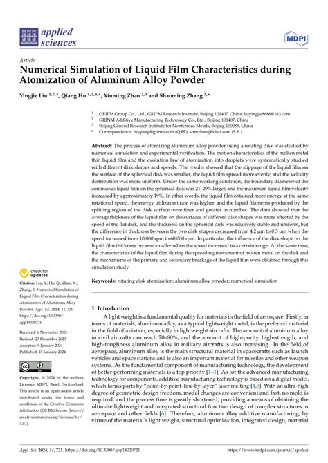 Pdf Numerical Simulation Of Liquid Film Characteristics During