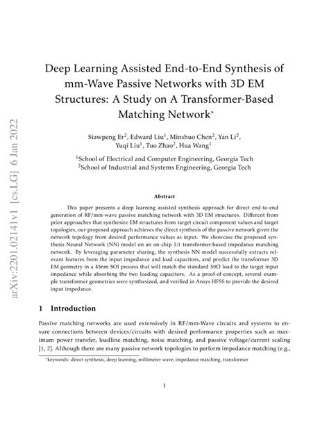 Deep Learning Assisted End To End Synthesis Of Mm Wave Passive Networks