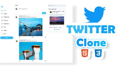Twitter Clone Github Free Template Website Html Css