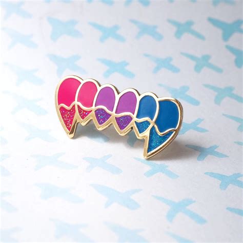 Bi Fang Bisexual Pride Pin Bisexual Flag Queer Jewelry Enamel Pin