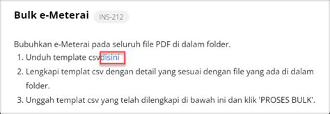 Cara Menggunakan Bulk E Meterai Di Onlinepajak