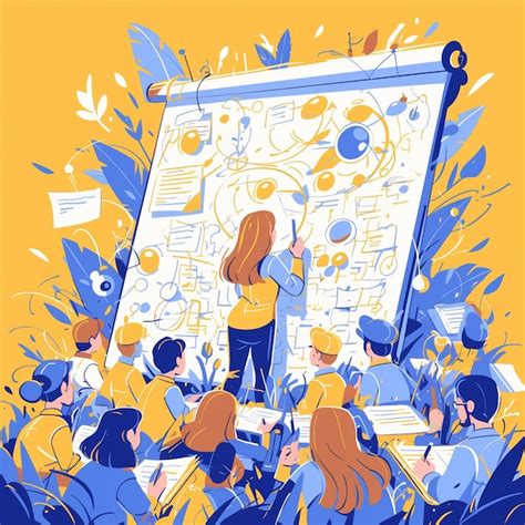 Premium Vector Students Setting Up Classroom Projects Premium Vector Students Setting Up Classroom Projects