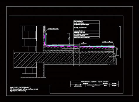 Hydro Insulation Balcony Dwg Block For Autocad • Designs Cad
