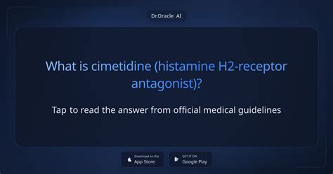 What Is Cimetidine Histamine H2 Receptor Antagonist