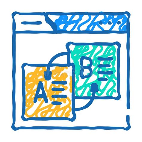 Duplicate Content Seo Icon Doodle Illustration Stock Vector Illustration Of Link Technology