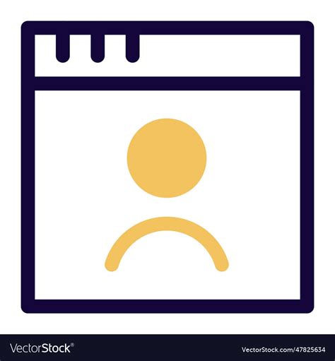 Web Page Displaying Over A Browser Window Vector Image