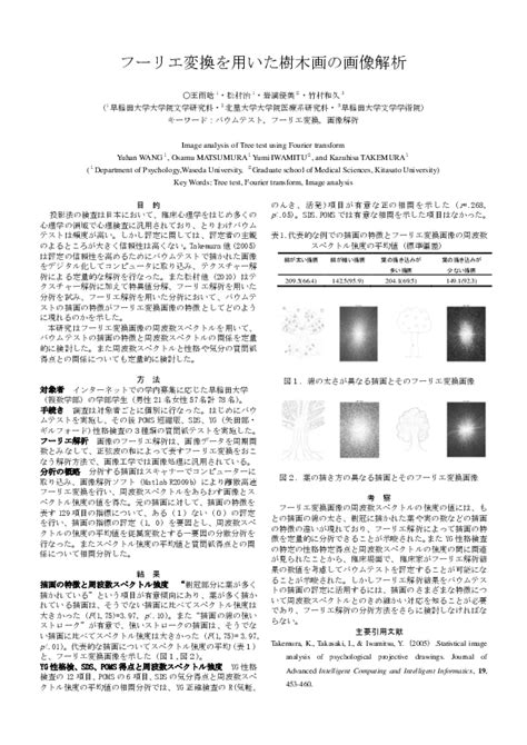 Pdf Image Analysis Of Tree Test Using Fourier Transform