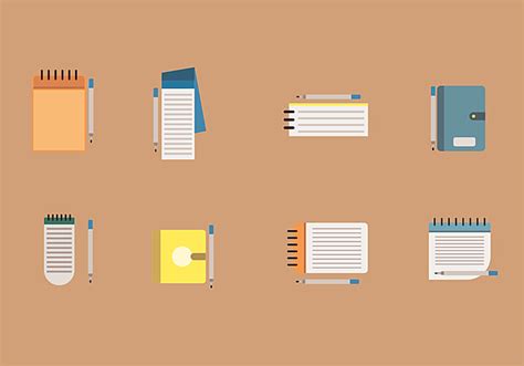 notebook element vector hd png images cartoon record notebook element