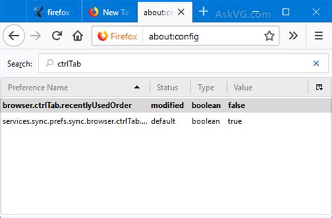 Firefox Tip Disable Ctrl Tab Thumbnail Previews And Cycle Through