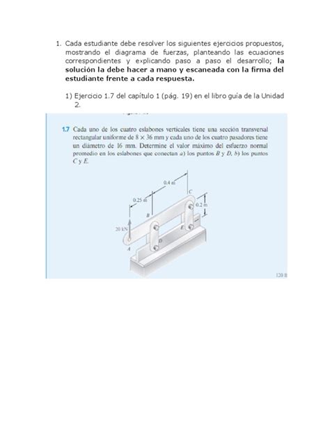 Ejercicios Estatica Y Resistencia De Materiales Pdf Braguero Ingeniería Mecánica