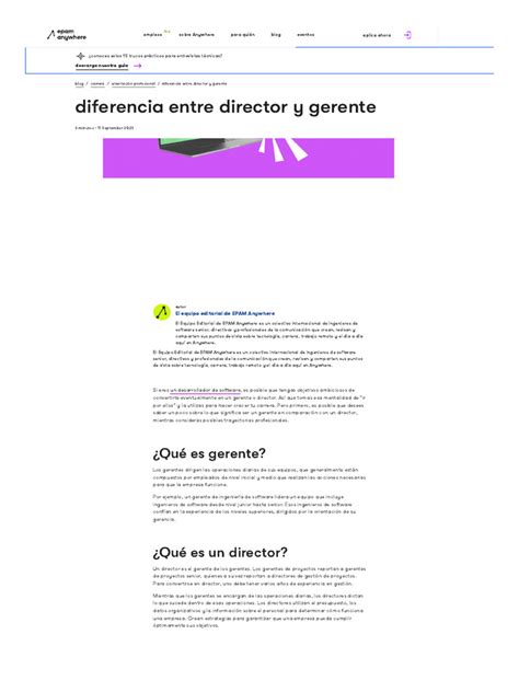 Diferencia Entre Director Y Gerente Epam Anywhere Pdf Informática Business