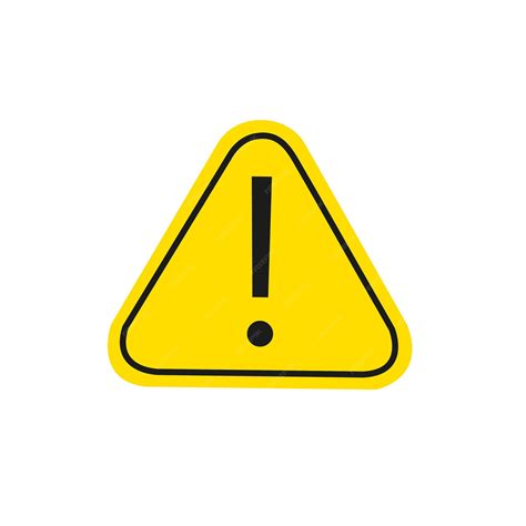 Premium Vector A Yellow Triangle With Exclamation Point On It
