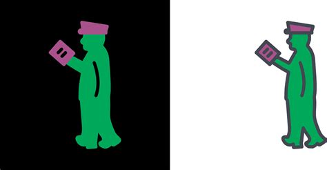 Guard Checking Passport Icon 42697161 Vector Art At Vecteezy