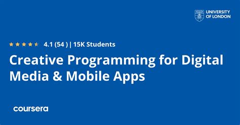 creative programming for digital media and mobile apps coursya