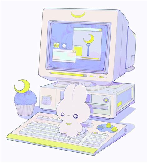 Kawaii Moon Computer Wallpaper