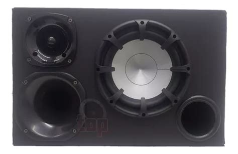 Caixa Trio Som Automotivo Completa 8 Pol Sub Class Hurricane Frete Grátis