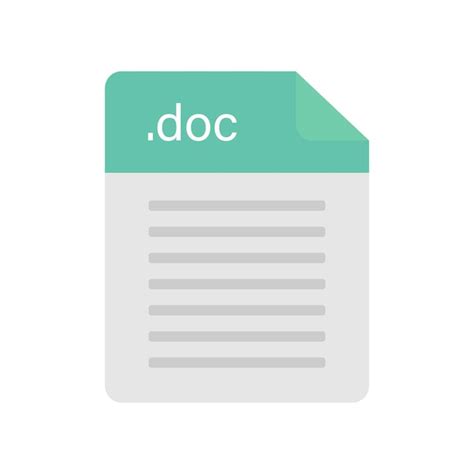 문서 형식 doc 파일 문서 확장자 벡터 프리미엄 벡터