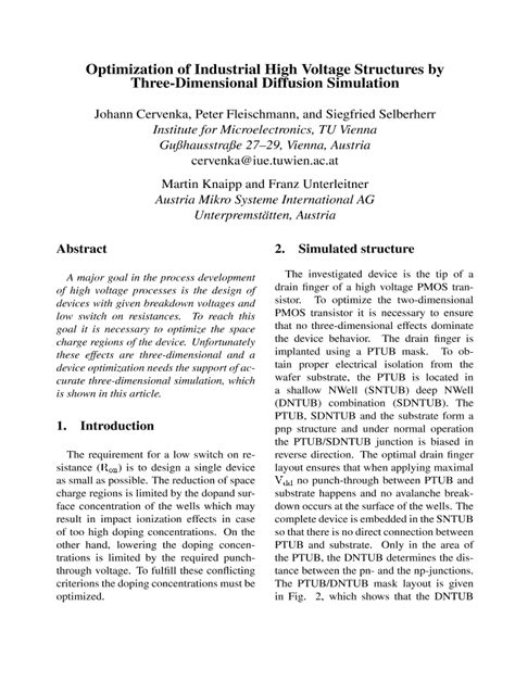 Optimization Of Industrial High Voltage Structures By Three Dimensional
