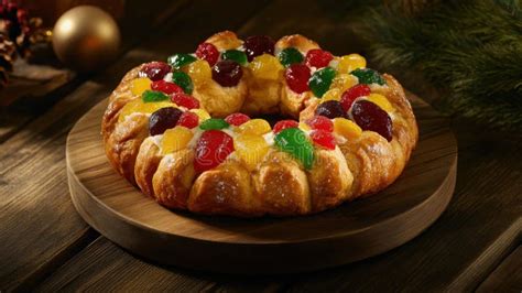 Un Rosca De Reyes Tradicional Pan Bellamente Decorado Digital Foto De Archivo Imagen De