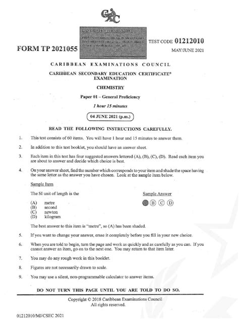 Csec Chemistry June 2021 P1 Pdf Csec Chemistry June 2021 P1 Pdf