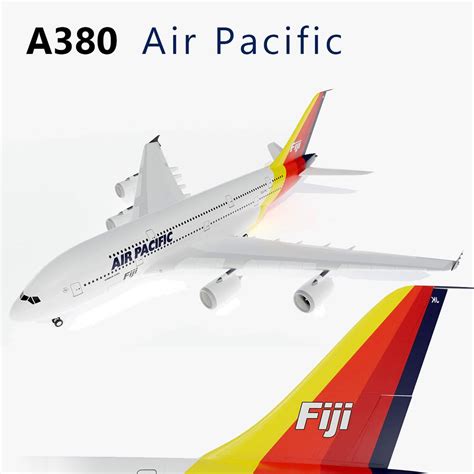 Modelo 3d Airbus A380 Airliner Air Pacific Turbosquid 2022139