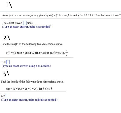 solved an object moves on a trajectory given by r t 15