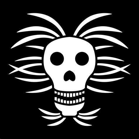 Skull Face Logo Illustration On Black Background 19488697 Vector Art At