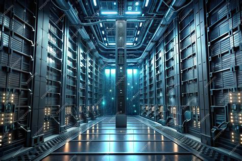 Premium Photo Modern Data Center And Network Infrastructure Solutions