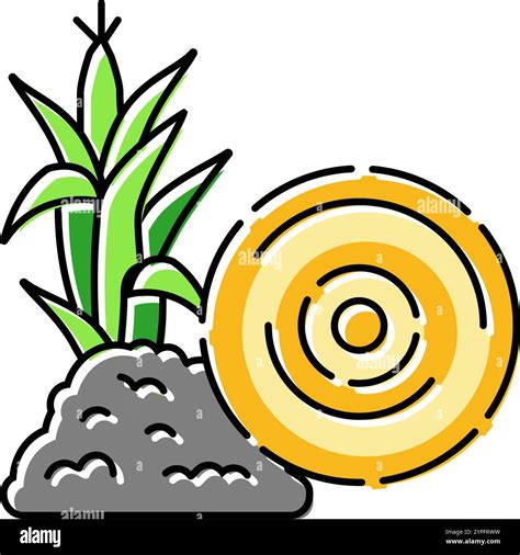 Feedstock Biomass Color Icon Vector Illustration Stock Vector Image
