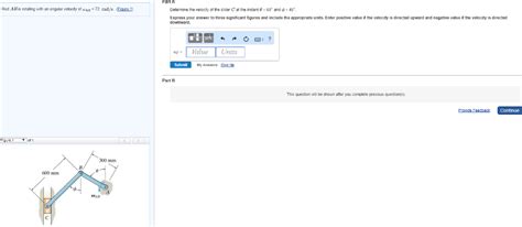 solved rod ab is rotating with an angular velocity of