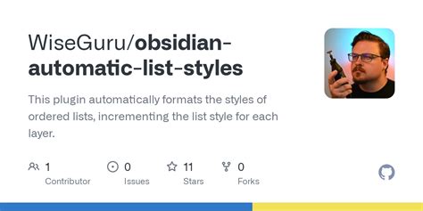 GitHub WiseGuru Obsidian Automatic List Styles This Plugin Automatically Formats The Styles