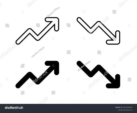 Down Arrow Icon Rising Falling Sign Stock Vector Royalty Free 2471532973 Shutterstock