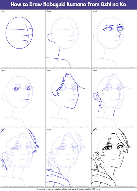 How To Draw Nobuyuki Kumano From Oshi No Ko Oshi No Ko Step By Step