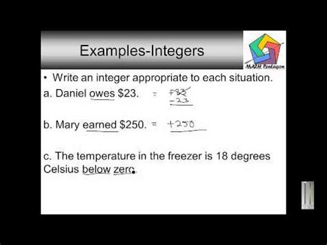 Th Grade Integers YouTube