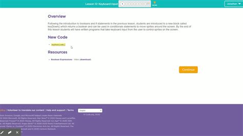 code org csd unit 3 animations and games 19 20 keyboard input 1