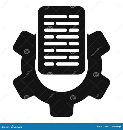 gear dual technical icon simple vector phone ram lens stock vector