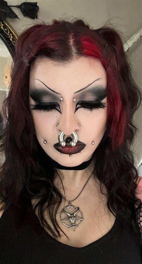 Insta Xfuneralmoonx Goth Piercing Bridge Piercings Full Face Piercings