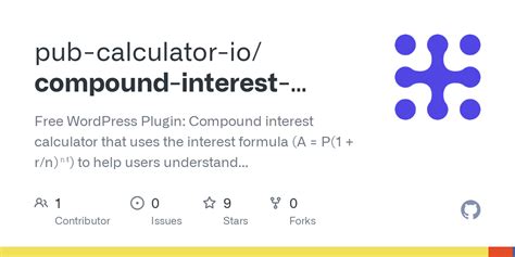 Github Pub Calculator Iocompound Interest Calculator Free Wordpress