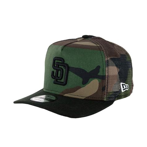 New Era 9fifty San Diego Padres A Frame Mesh Trucker Snapback Hat